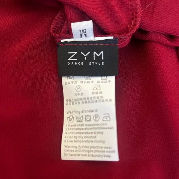 Zym | Dresses | Zym Dance Style Red Latin Ballroom Dance Dress | Poshmark